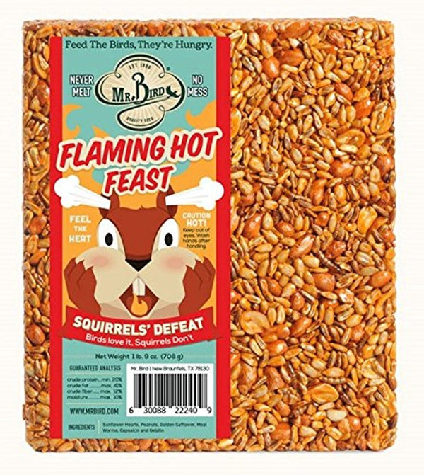 Mr. Bird's Flaming Hot Feast Large Wild Bird Seed Block 1 lb. 9 oz. (1 ...
