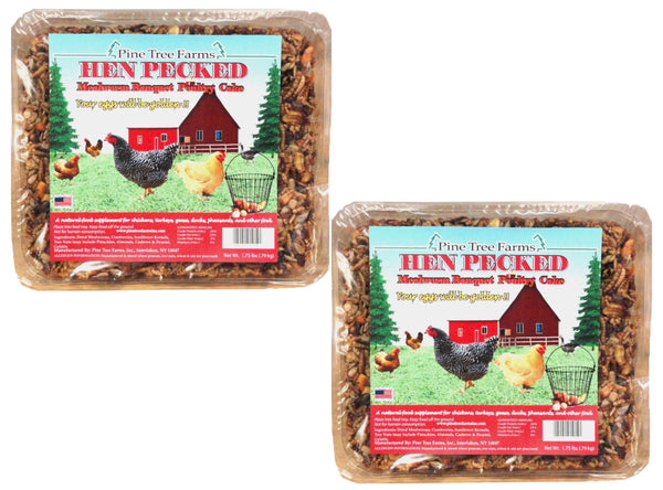 Pine Tree Farms Hen Pecked Mealworm Poultry Cake 1.75 lbs (1, 2, 4 and - CJS Distributing
